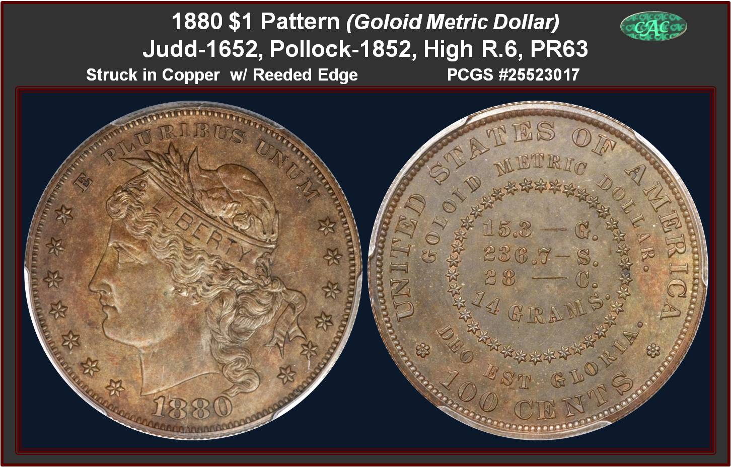 Goloid Metric Dollar Patterns -"Counterfeiters' Delight" - Custom Set