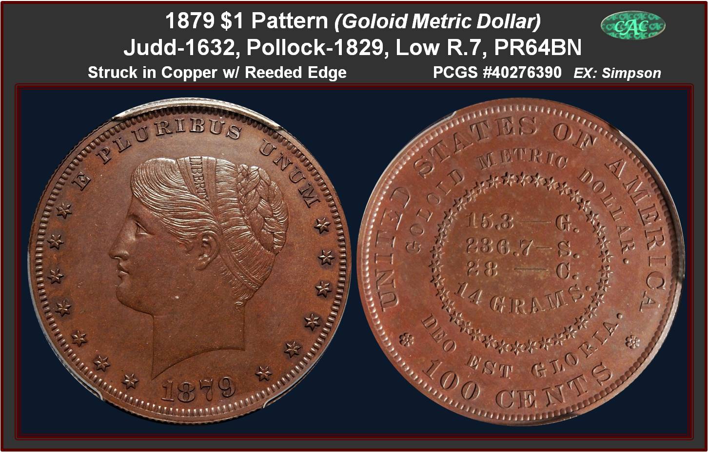 Goloid Metric Dollar Patterns -"Counterfeiters' Delight" - Custom Set