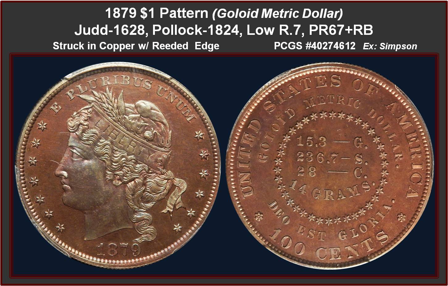 Goloid Metric Dollar Patterns -"Counterfeiters' Delight" - Custom Set